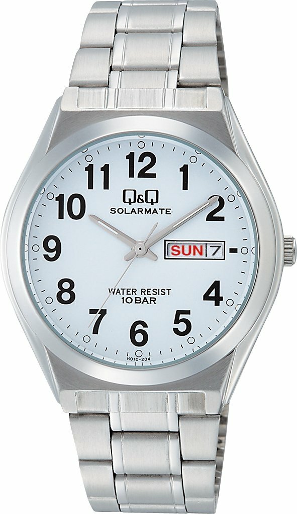 CITIZEN Q & Q SOLARMATE H010-204 Solar Men's Watch White Dial | eBay
