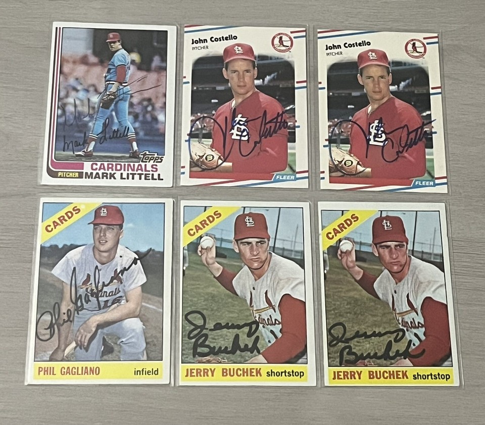 LOT OF (20) SIGNED AUTOGRAPHED ST. LOUIS CARDINALS BASEBALL CARDS W ...