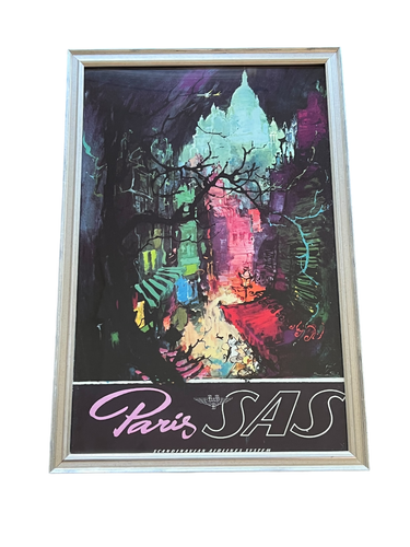 SAS Paris Framed Giclee Travel Poster Print | eBay