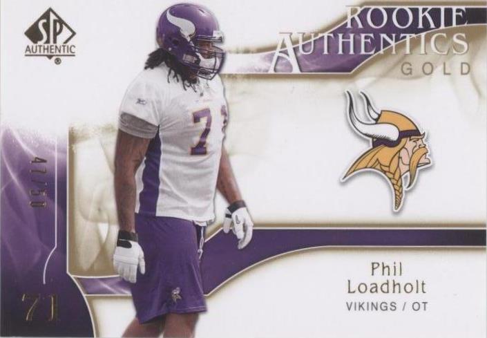2009 SP Authentic - Rookie Authentics Phil Loadholt #264 Gold /50 (RC ...