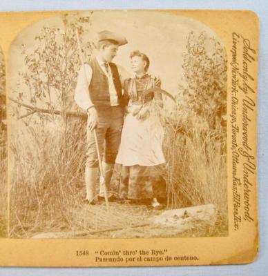 Stereoview Littleton View Co Underwood 1548 Comin Thro The Rye Man ...
