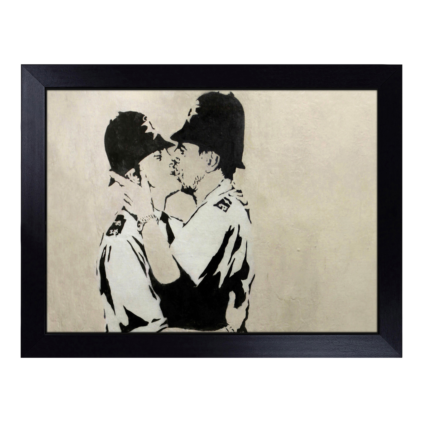 Banksy Kissing Police Policeman Graffiti Lap Tray Cushioned Bean Bag ...