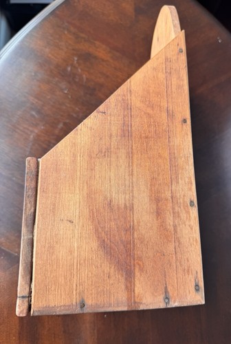 VTG Hanging Wood Wall Box Pocket Shelf Mail Primitive Antique Cottage ...