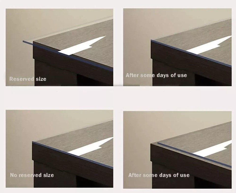 2mm Thick Clear Transparent Vinyl PVC Tablecloth Table Protector ...