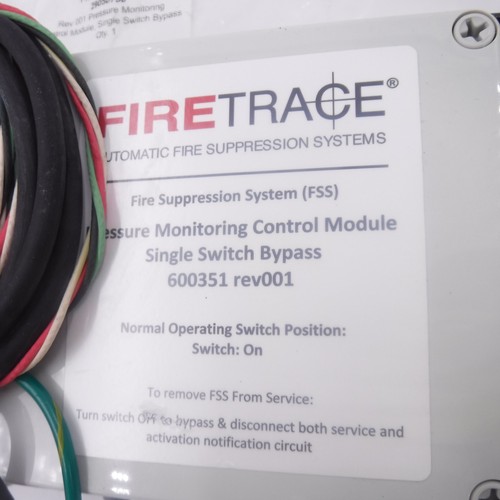 FireTrace Pressure Monitoring Control Module Single Switch Bypass 600351 | eBay