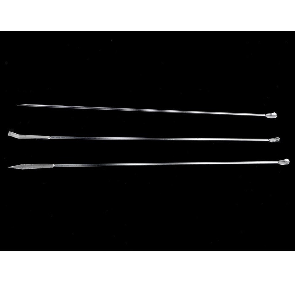 22cm Long Stainless Steel Micro Lab Sampling Spoon Lab Supplies, 3pcs ...