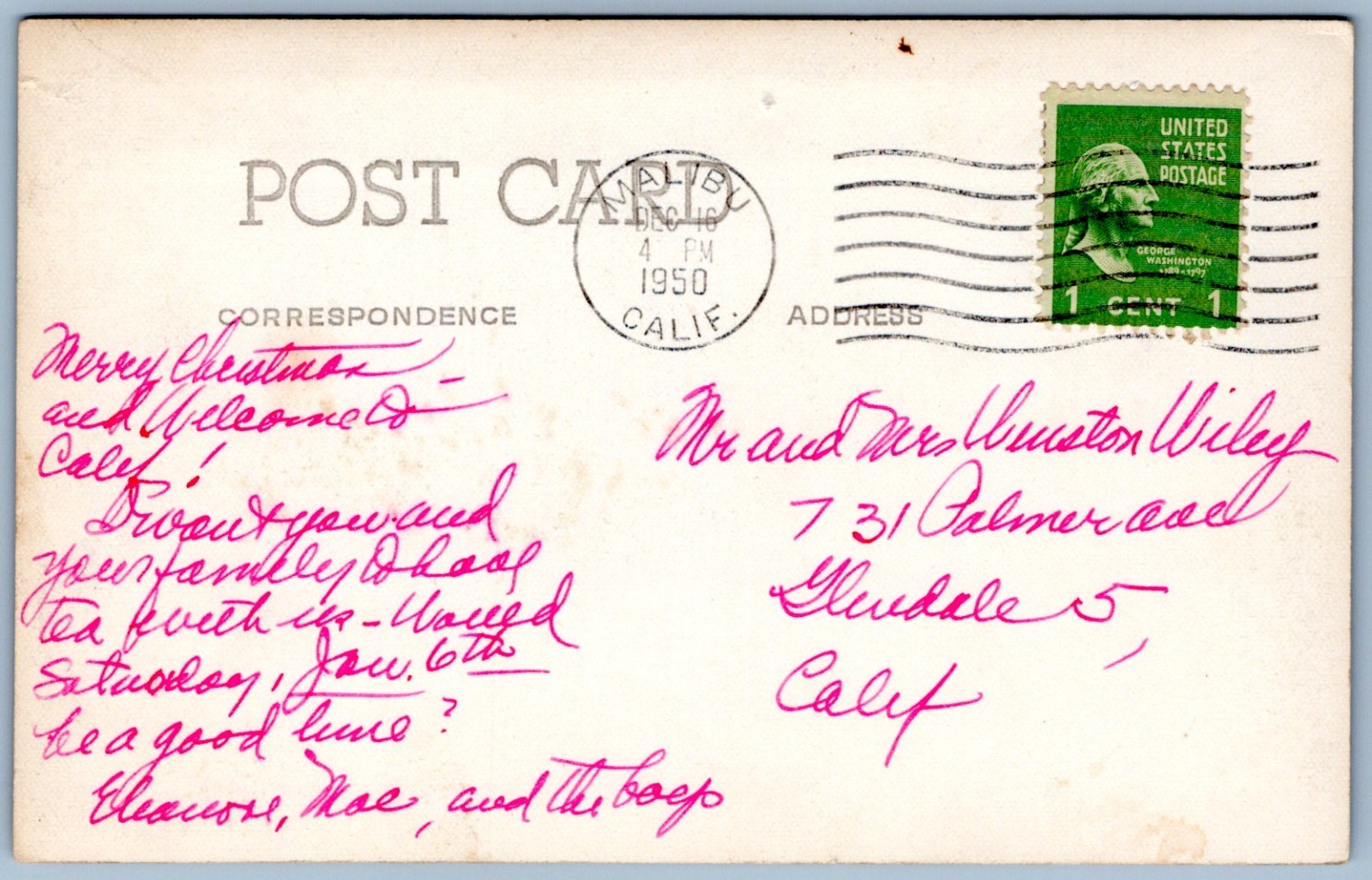 Postcard RPPC CA Malibu California McHenry Family Home 519 Bonsall Dr ...