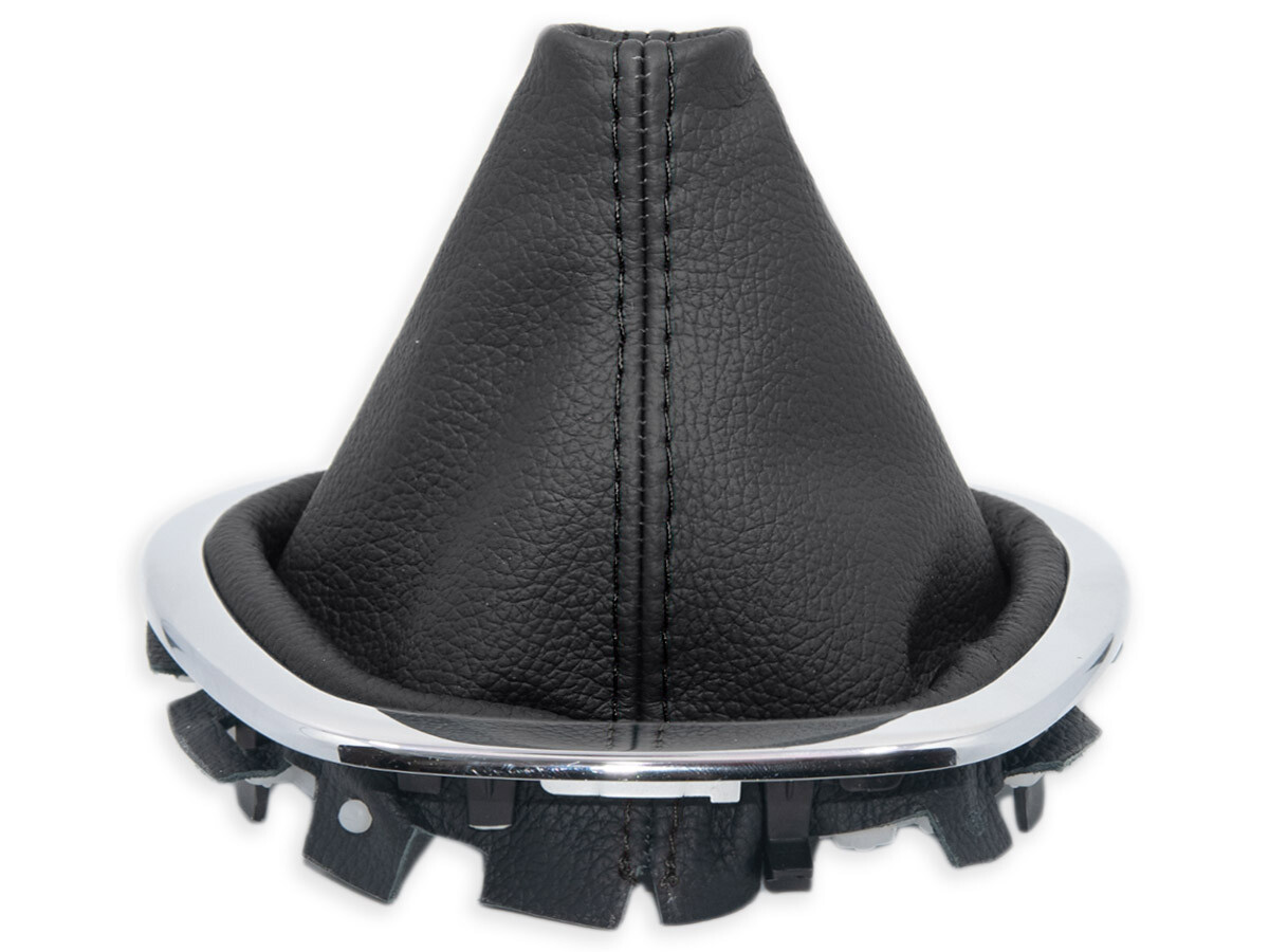 FOR RENAULT TRAFIC 2014-2019 GEAR STICK GAITER GENUINE LEATHER + CHROME ...