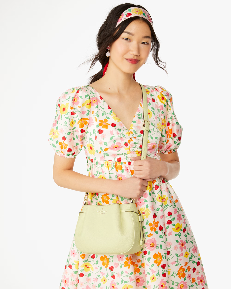 Kate Spade Dumpling Leather Crossbody Bag KE477 Tennis Ball Kate Spade Dumpling Leather Crossbody Bag KE477 Tennis Ball