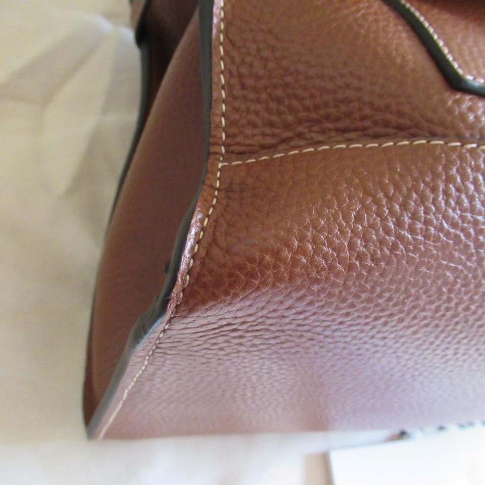 NEW Mulberry Chiltern Satchel Silver Buckle Brown Leather Shoulder ...