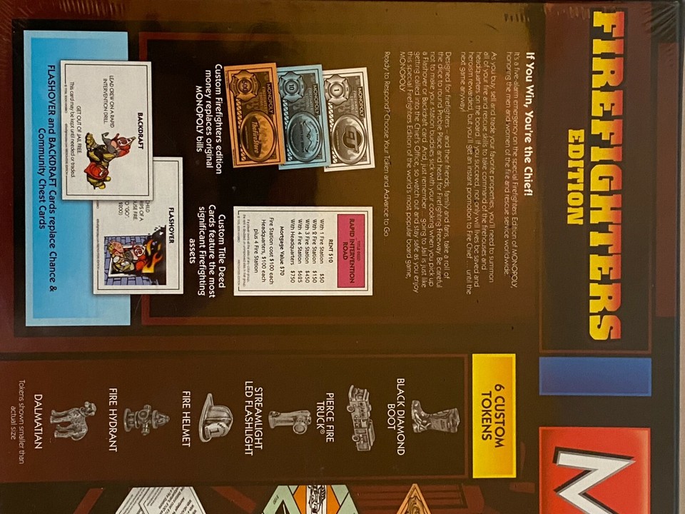 2009 Hasbro Monopoly Firefighter's Edition, 1st edition, factory sealed ...