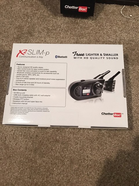 ChatterBox X2 Slim-p Motorcycle Bluetooth Intercom Wireless PTT Kit for ...