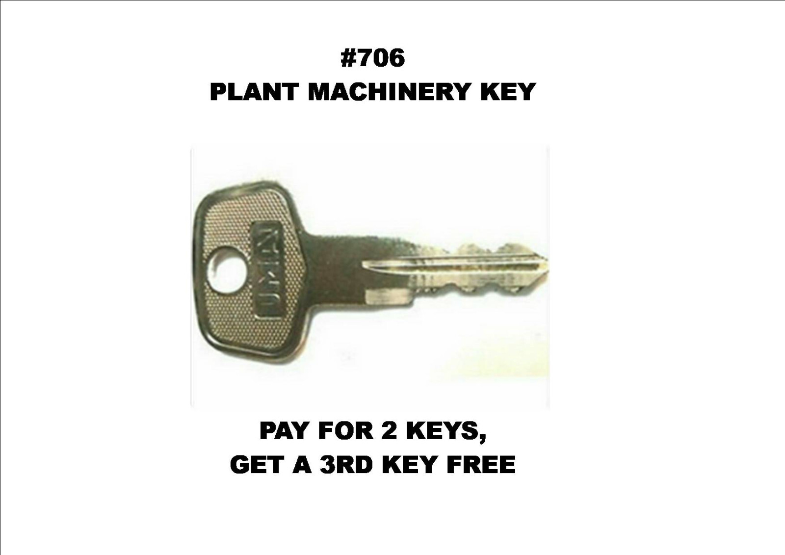 706 LIEBHERR MERCEDES 706 Replacement Plant FUEL CAP Key | eBay