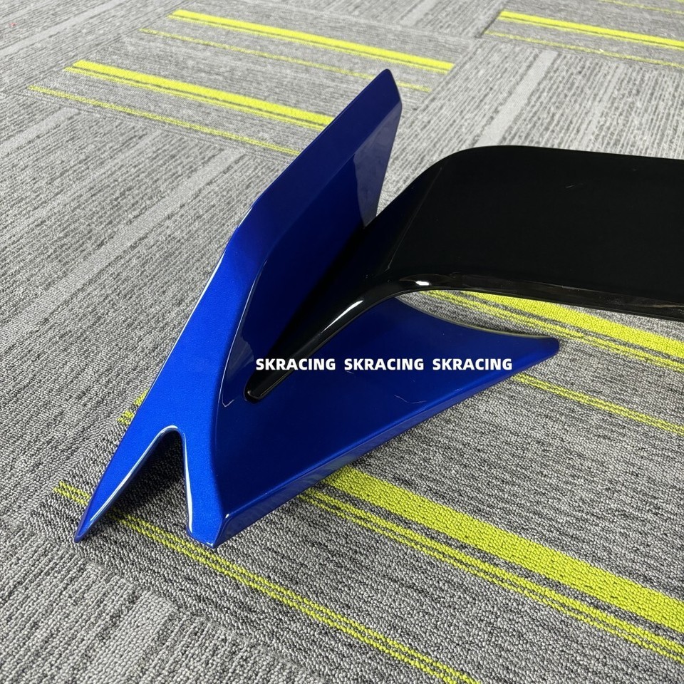 For Honda Civic Sedan 2016-2021 Black+Blue Rear Spoiler Gull Wing Tail ...