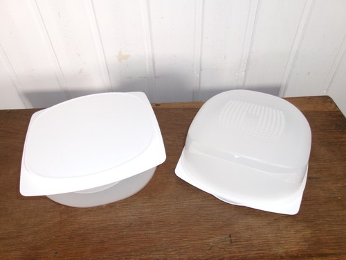 2 Boîtes à fromage carrées Tupperware blanc/transparent | eBay