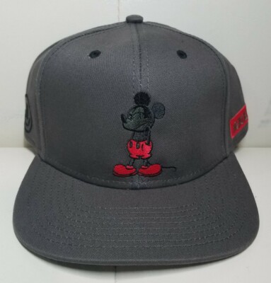 NEFF Disney Collection Mickey Mouse Gray Black Hat Men's Snapback Cap ...
