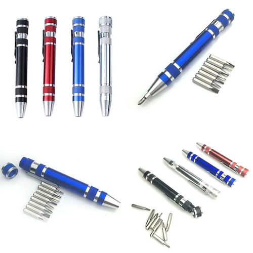Multifunction 8 In 1 Pocket Precision Mini Screwdriver Pen Repair Hand ...