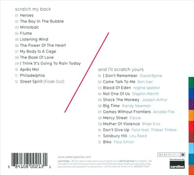 PETER GABRIEL - SCRATCH MY BACK/AND I'LL SCRATCH YOURS [DIGIPAK] NEW CD ...