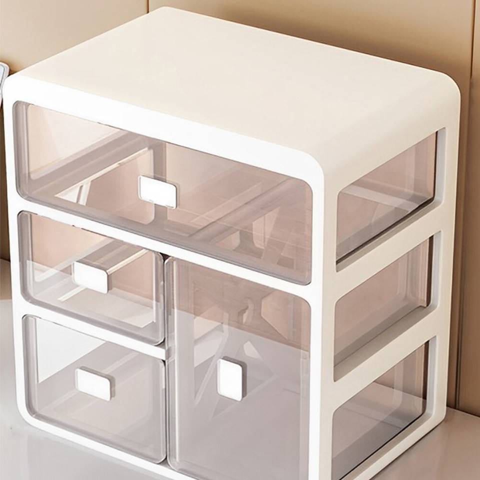 Large Plastic Beauty Box Make Up Storage Drawers Cosmetic Organizer ...