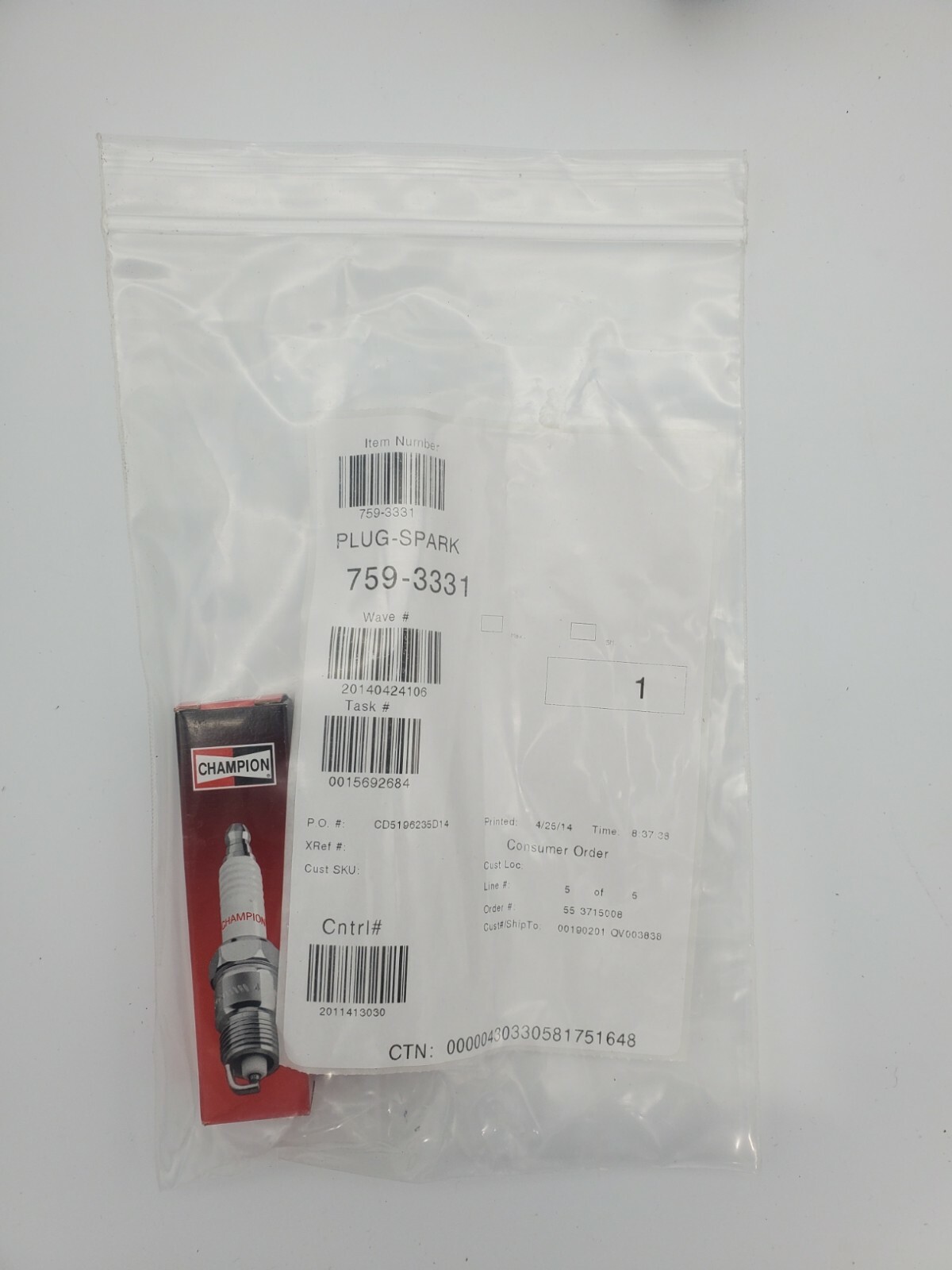 Champion 840 Copper Plus Resistor Spark Plug - RCJ8 Genuine | eBay