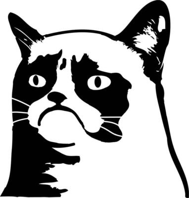 Grumpy Cat Frowny Face Vinyl Decal | eBay