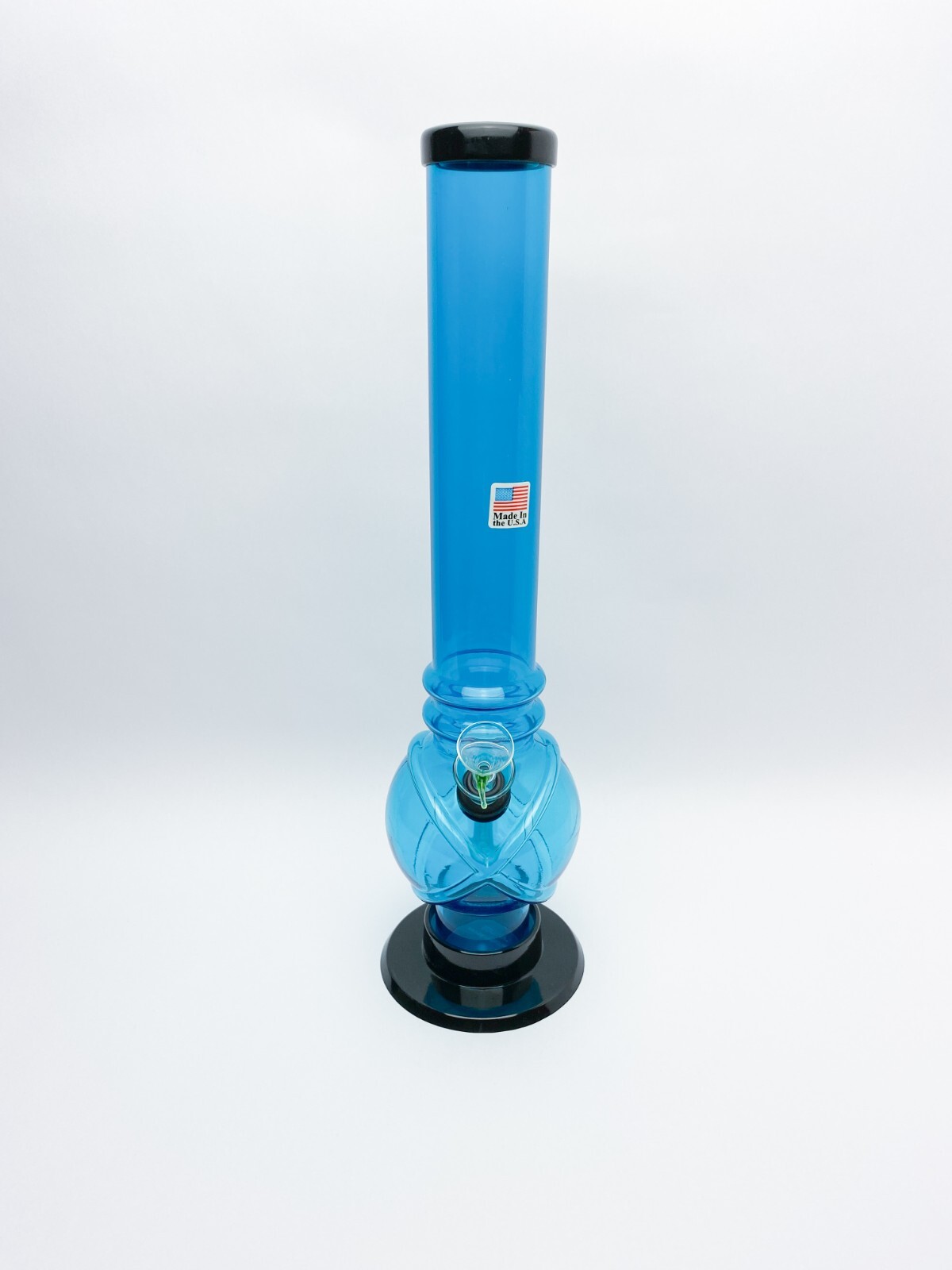 Acrylic 12" Inch Cyan Bubble X 2 Rings Glass Slider Bowl HOOKAH WATER ...