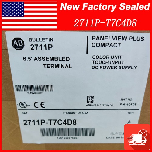 NEW 2711P-T7C4D8 Allen Bradley PanelView Plus 700 Color/Touch Factory ...
