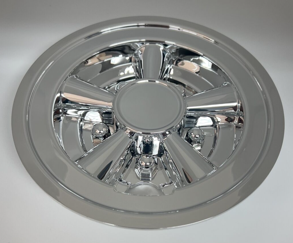 NEW 6" Wheel CHROME Hubcap Wheelcover Hub Cap Cover for Mower Golf Go ...
