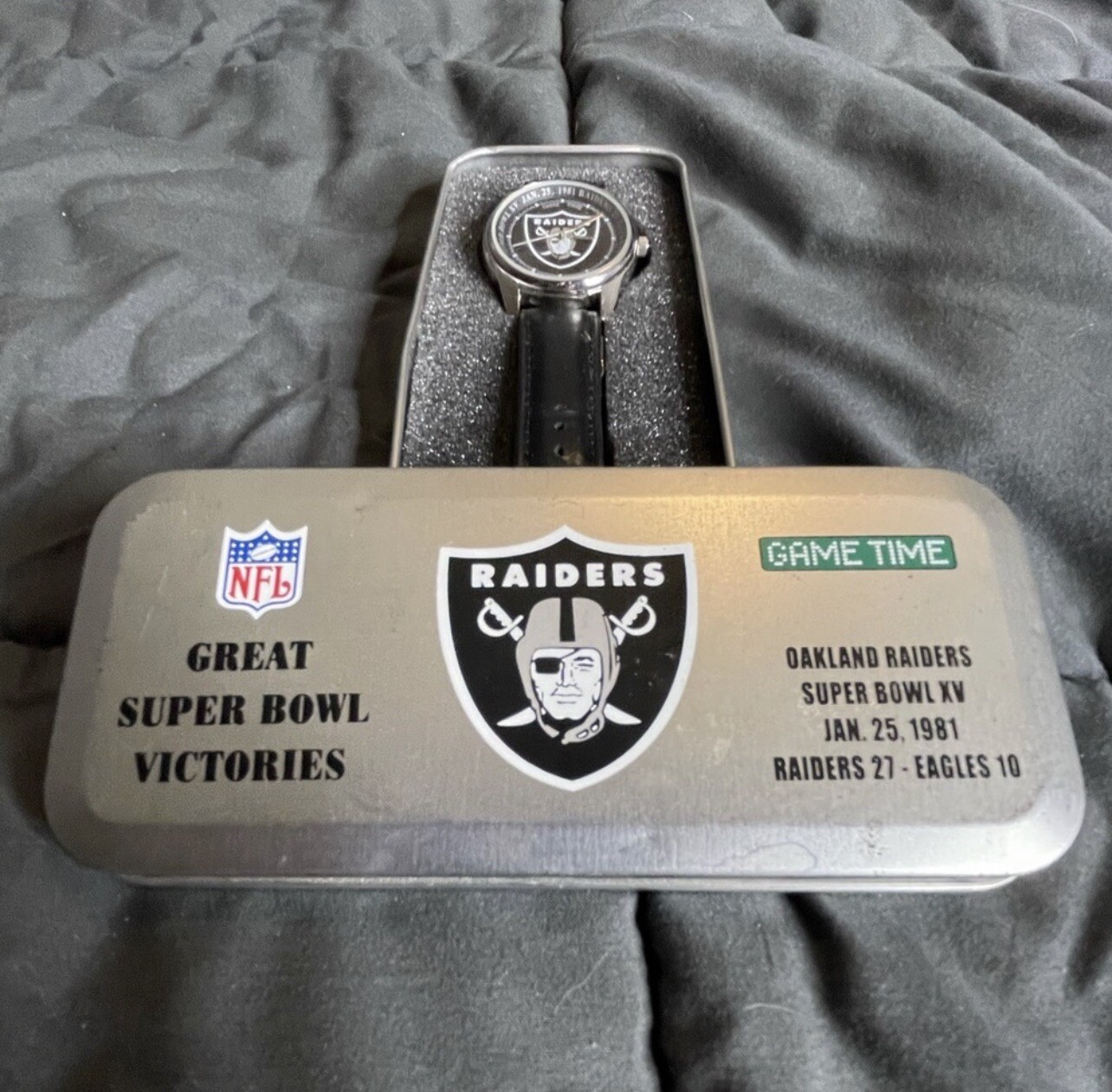 vintage 1981 Oakland raiders superbowl victory leather watch | eBay