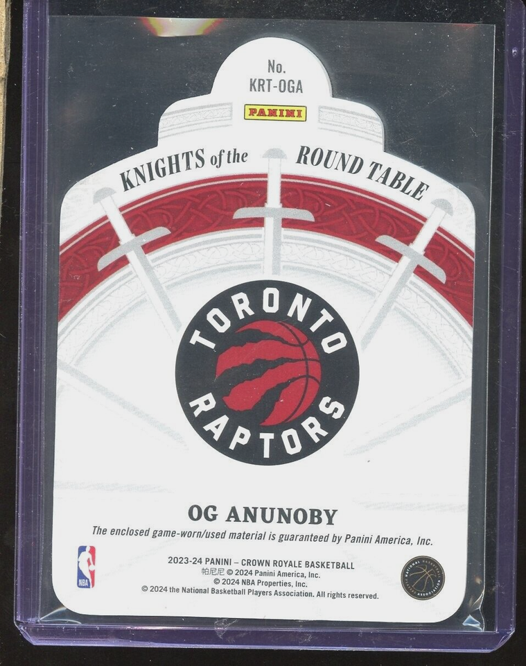 2023 Crown Royale OG Anunoby Knights of The Round Table Patch Game Worn ...