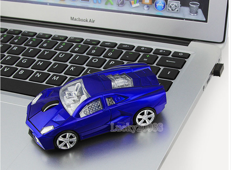 Cordless 2.4Ghz Wireless Lamborghini car Mouse Optical Game Mice USB ...