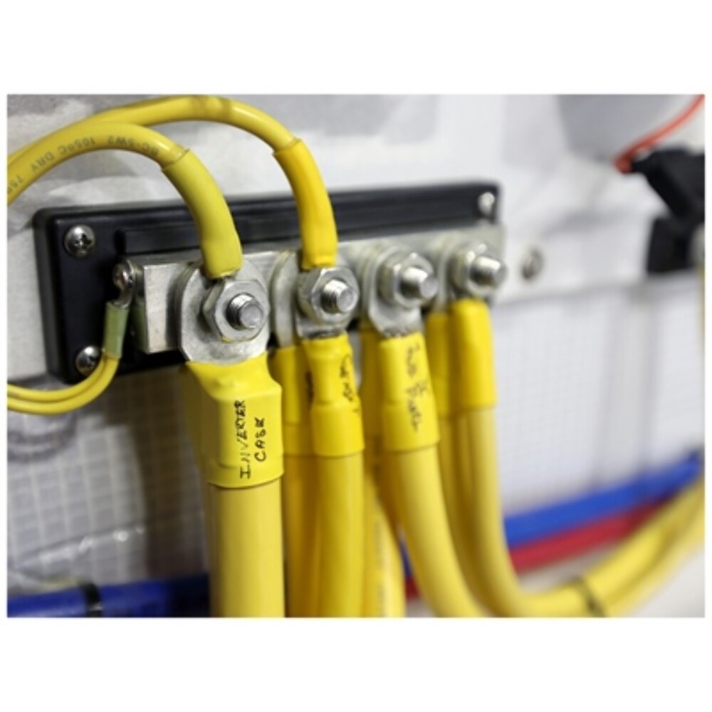 Blue Sea 2104 PowerBar 600-Amp Common Bus Bar 4 Gang 3/8"-16 Stud Max ...