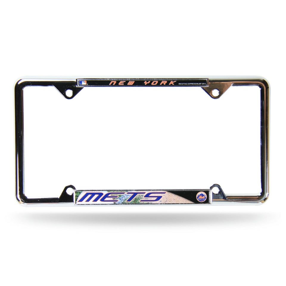 2 PACK | MLB Chrome License Plate Frame | Rockies, Reds, Mets | Choose ...