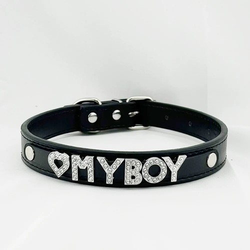 Leather Daddy Bdsm SLAVE DADDY Collar Punk Sexy Gay BOY Custom Choker ...