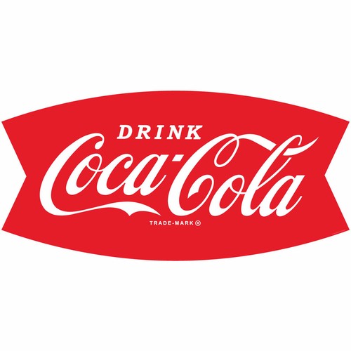 Drink Coca-Cola Fishtail Logo 1960s Wall Decal Officially Licensed Made ...