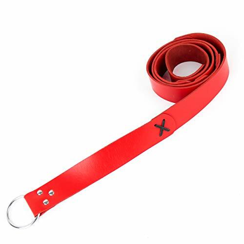 Medieval Leather Belt Renaissance Cosplay LARP Costume Ring Buckle Red ...
