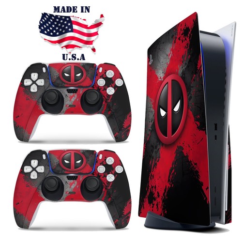 Deadpool PS5 Slim Pro Skin Playstation Console & Controller Vinyl Decal ...