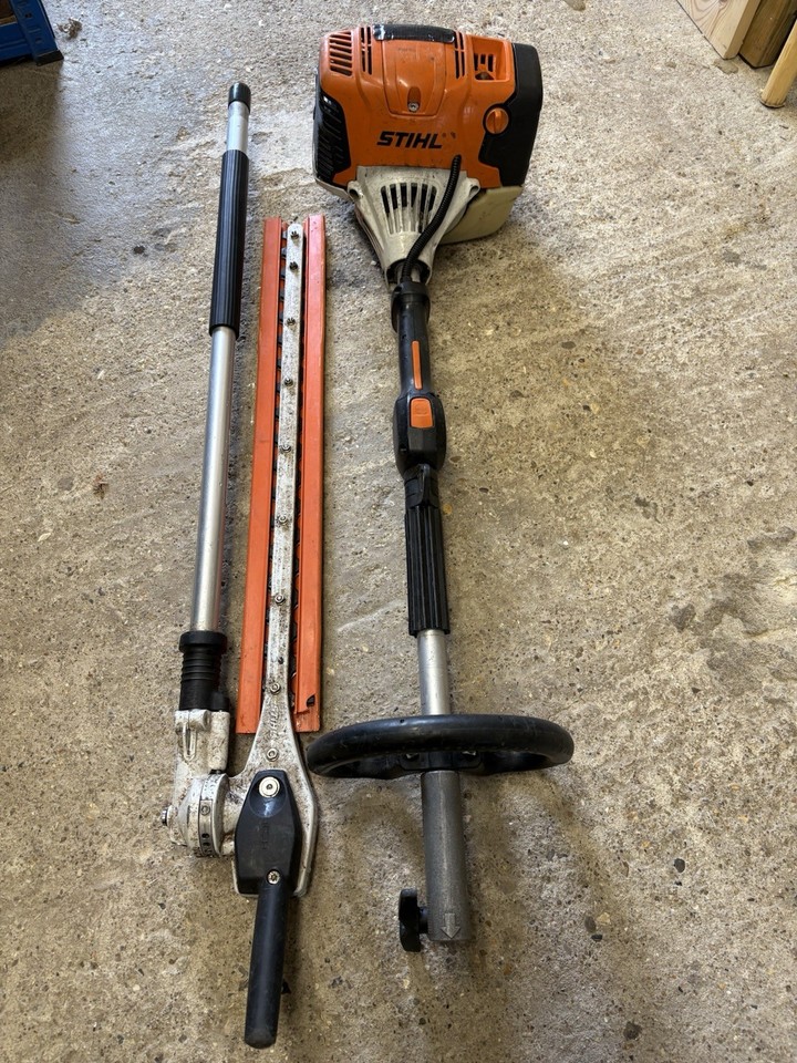 Stihl KM131R Petrol Kombi Unit & HL-KM 145 degree Hedge Trimmer head ...