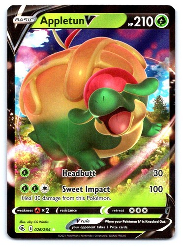 Appletun V Pokemon Holo Ultra Rare SWSH08: Fusion Strike 026/264 | eBay