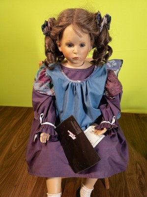 Künstlerpuppe Lisette von Christine Kleinert Vinyl Sitzpuppe 70cm Zapf ...