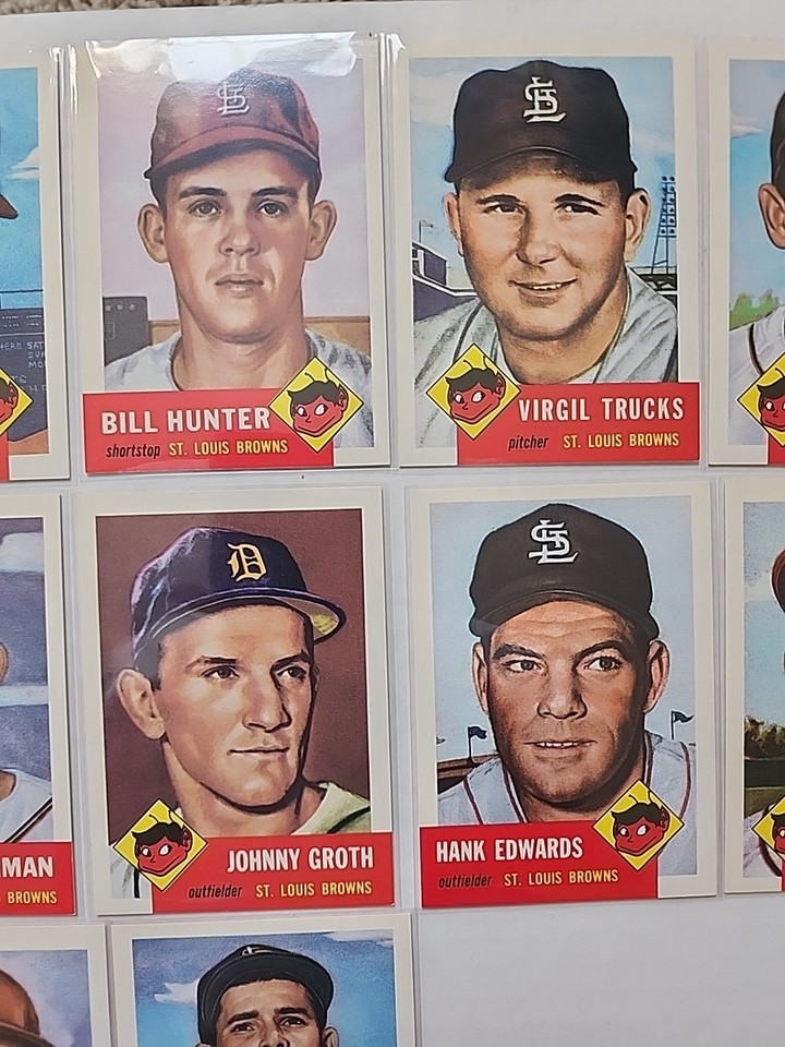 ST. LOUIS BROWNS *LOT OF 18* TOPPS BASEBALL ARCHIVES-ULTIMATE 1953 ...