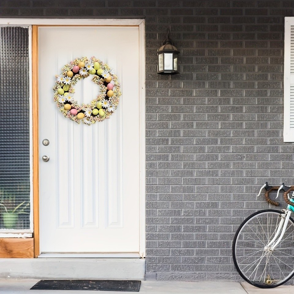 Easter Floral Wreath with Sunflowers and Daisies for Indoor Outdoor ...