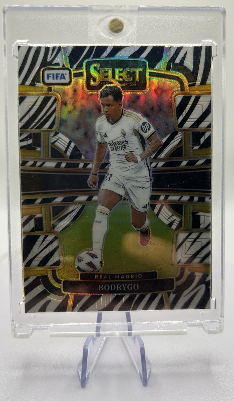 2023-24 Panini Select Fifa - Terrace Rodrygo #27 Zebra Prizm /25 for ...