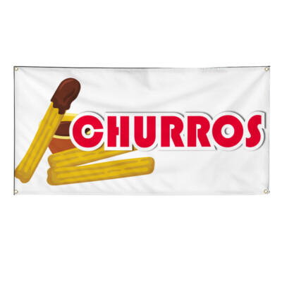 Vinyl Banner Multiple Sizes Churros Restaurant Cafe Bar A Restaurant ...