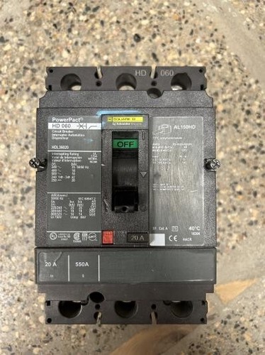 HDL36020 - Square D Molded Case Circuit Breaker | eBay