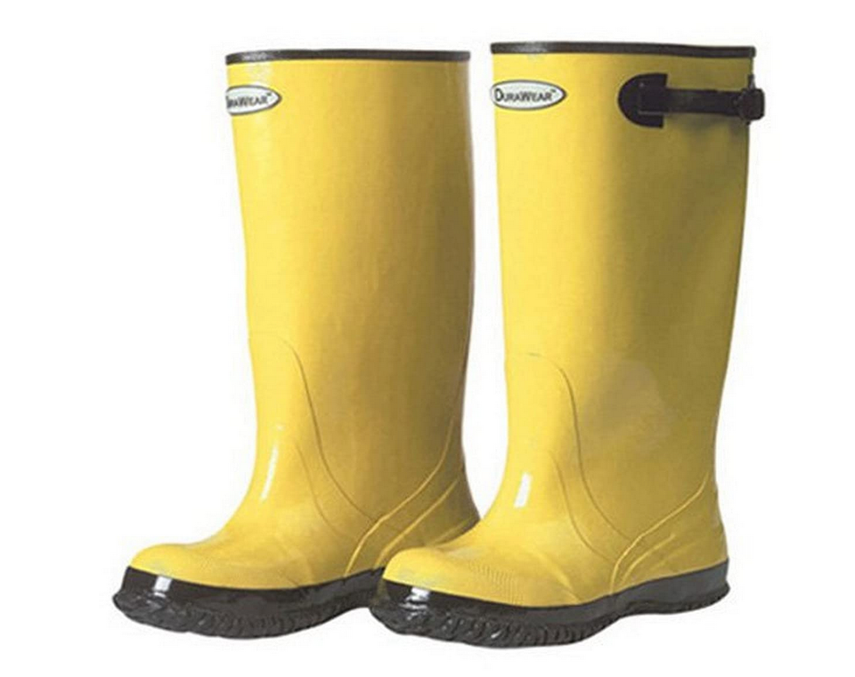 Durawear Yellow Rubber Slush Boot Over-the-Shoe Knee Length 17" Mens ...