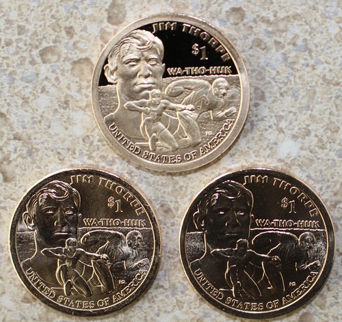 2018 PDS Sacagawea Dollar Native American BU + Proof Golden Jim Thorpe ...