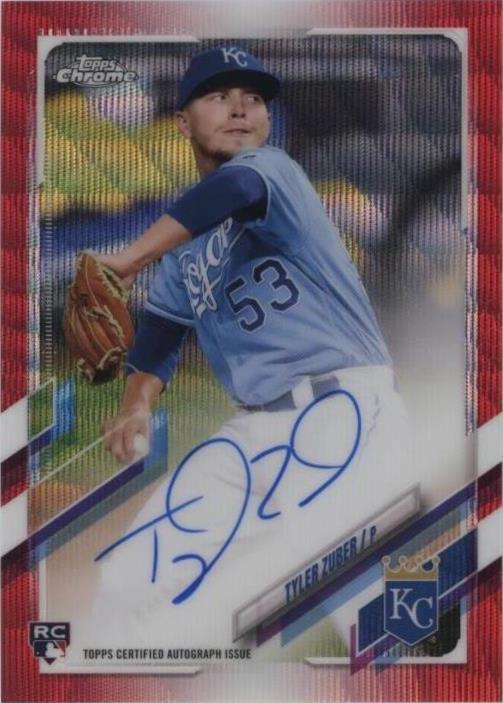 2021 Topps Chrome - Rookie Autographs Tyler Zuber #RA-TZ Red Refractor ...