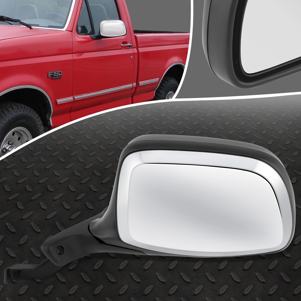FOR 92-97 FORD F100 F150 BRONCO OE STYLE POWER LEFT SIDE REAR VIEW DOOR ...