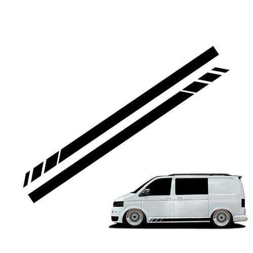 Stylish Black Side Stripes for Transporter T4 T5 Removable Vinyl Decals ...